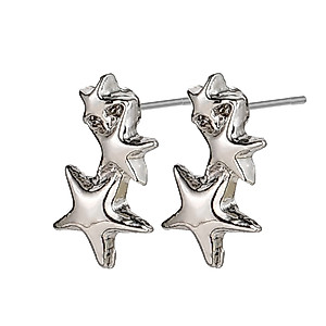 HILXURY 12 Pairs Gold Hoop Earrings Set for Women, Boho Fashion Statement Stud hoops Earring Packs Hypoallergenic Dainty Heart Flower Sun Star Shaped Assorted Sizes