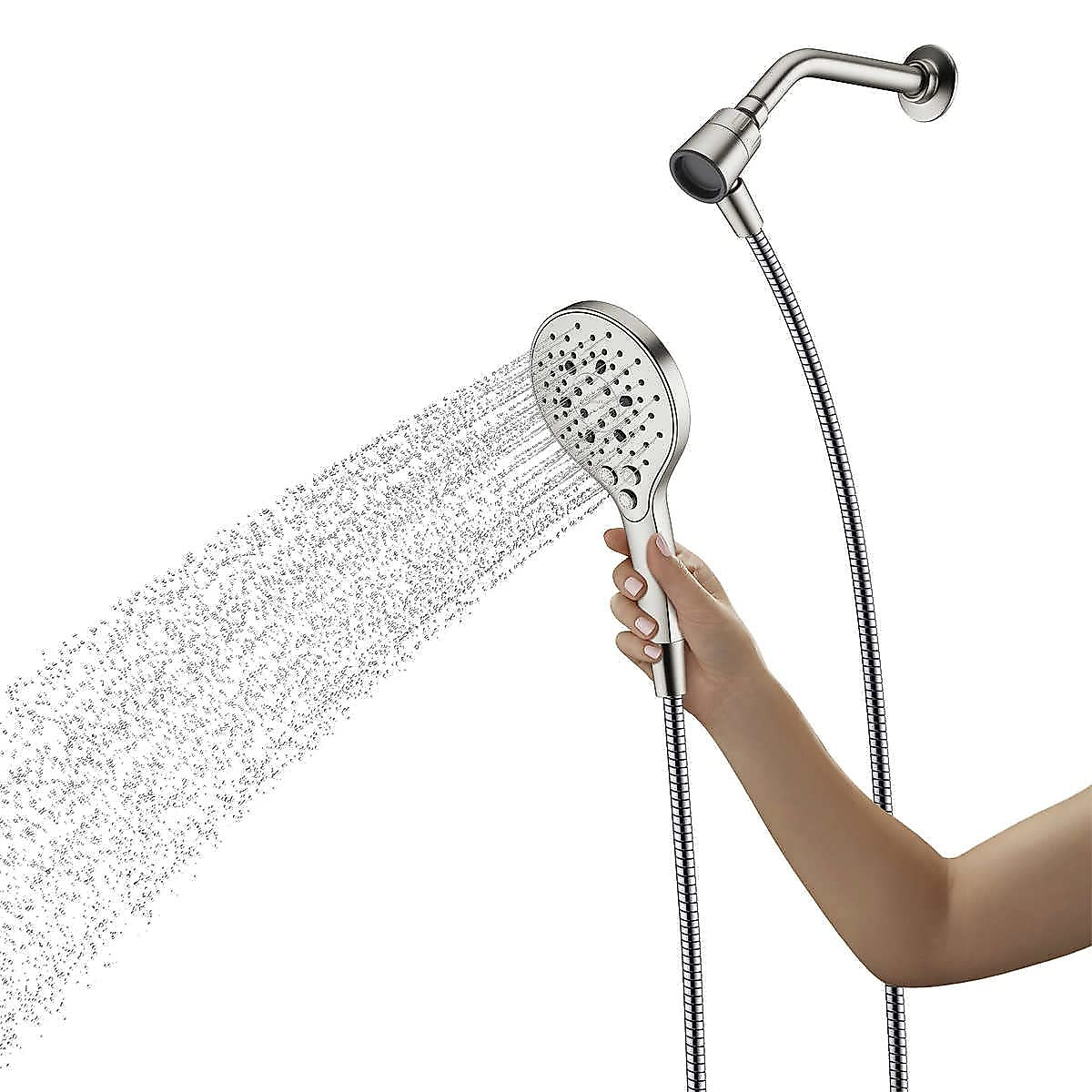 Kohler Prosecco Modern Handheld Shower, Brushed Nickel, 3 Settings, 72" Hose