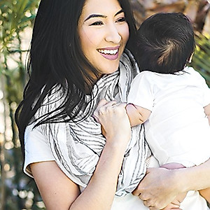 Bebe au Lait Premium Muslin Nursing Scarf, Lightweight and Breathable Cotton, One Size Fits All - Metropolitan