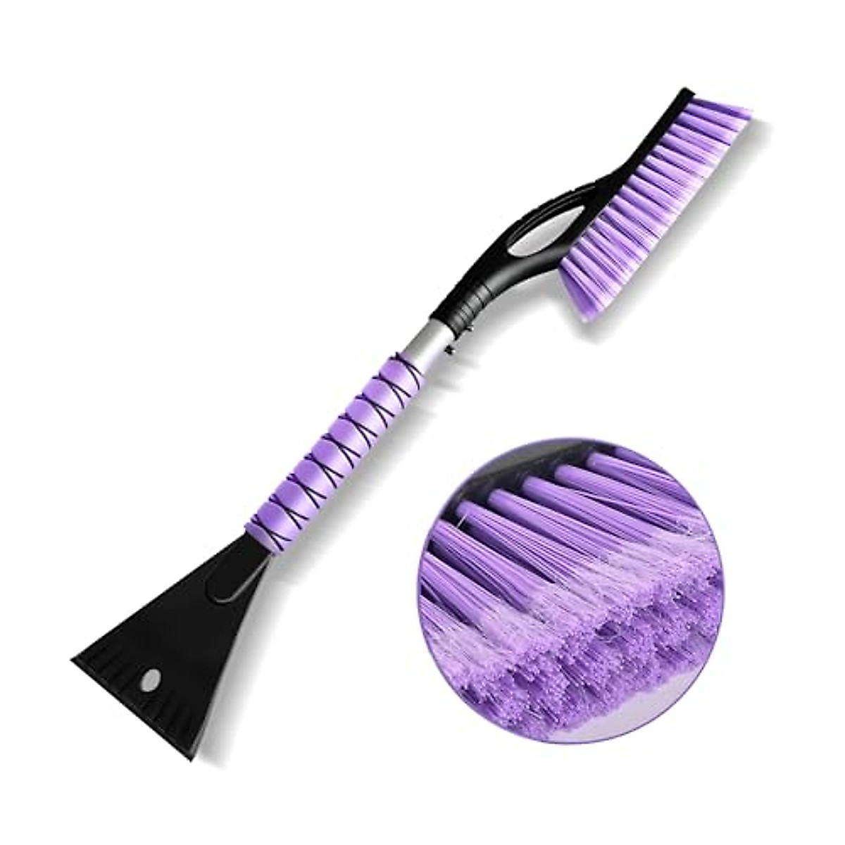 DDSNTY Purple 27”Snow Brush and Detachable Ice Scraper, 1 PC Snow Brush and Ice Scraper Set,Comfortable Foam Grip,Detachable Scraper,Suitable for car SUV and Truck Purple