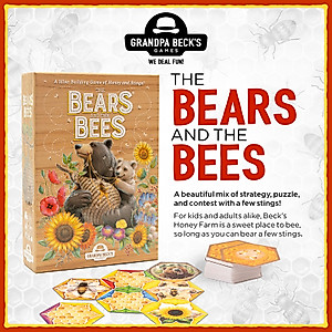 Grandpa Beck's Games The Bears and The Bees | Strategic Tile Laying Card Game for Kids, Teens, & Adults | from The Creators of Cover Your Assets | 2-5 Players 7+