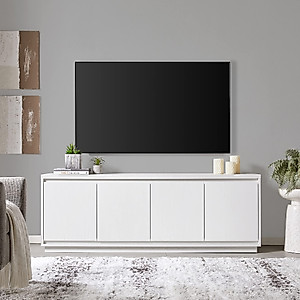 Henn&Hart Presque TV Stand, 68" Wide, White