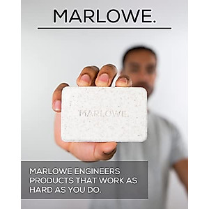 MARLOWE. No. 102 Men's Body Scrub Soap 7 oz (3 Bars) | Best Exfoliating Bar for Men | Made with Natural Ingredients | Amazing Scent | New Packaging - Same Great Formula