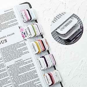 Mr. Pen- Bible Tabs, 121 pcs, Floral Design, Laminated Bible Tabs for Study Bible, Bible Tabs Old and New Testament Bible Book Tabs, Bible Tabs for Women, Tabs for Bible, Bible Index Tabs