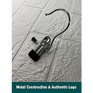 HAIZLUOP Metal Clip Hangers,10 Pack Laundry Hooks with Clips, Multi Functional Space Saving Boot Hangers for Tall Boots, Jeans, Food Packages,Towels, Chrome