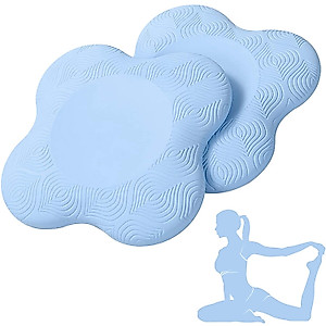 Zealtop Yoga Knee Pad Cushion Extra Thick for Knees Elbows Wrist Hands Head Foam Yoga Pilates Work Out Kneeling pad(Light Blue)