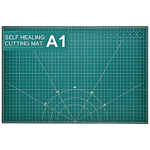 Prime Vinyl Cutting Mat, 23" x 35" Self Healing Cutting Mat, 5-Ply Craft Mat Green, Rotary Cutting Mat for Crafts, Fabric, Sewing, Quilting, Scrapbooking