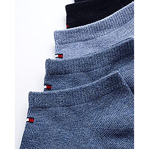 Tommy Hilfiger Men’s Socks – Lightweight No Show Socks (10 Pack), Size 7-12, Black/Blue