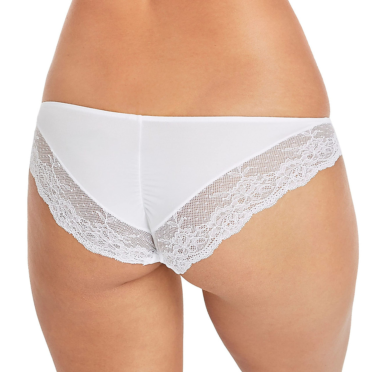 Maidenform Women's Underwear, Lace Tanga, Cheeky Panties, Solid or Assorted, 3-Pack, Black Navy Blossom/Evening Blush/White