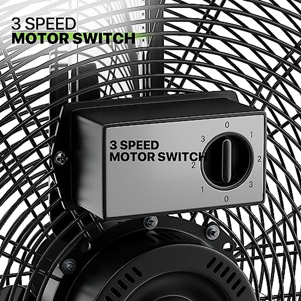 Magshion 25" High-Velocity Metal Floor Fan 5270 CFM 3-Speed Industrial Shop Fan for Garages, Basements and Gyms, Black