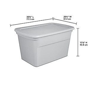 Sterilite 30 Gallon 17366A06 30 Gallon/114 Liter Tote, Cement, 6-Pack