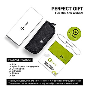 CIVIVI Baby Banter Pocket Folding Knife for EDC, 2.34" Blade Small Knife with Titanium Thumb Stud Opener C19068S-2