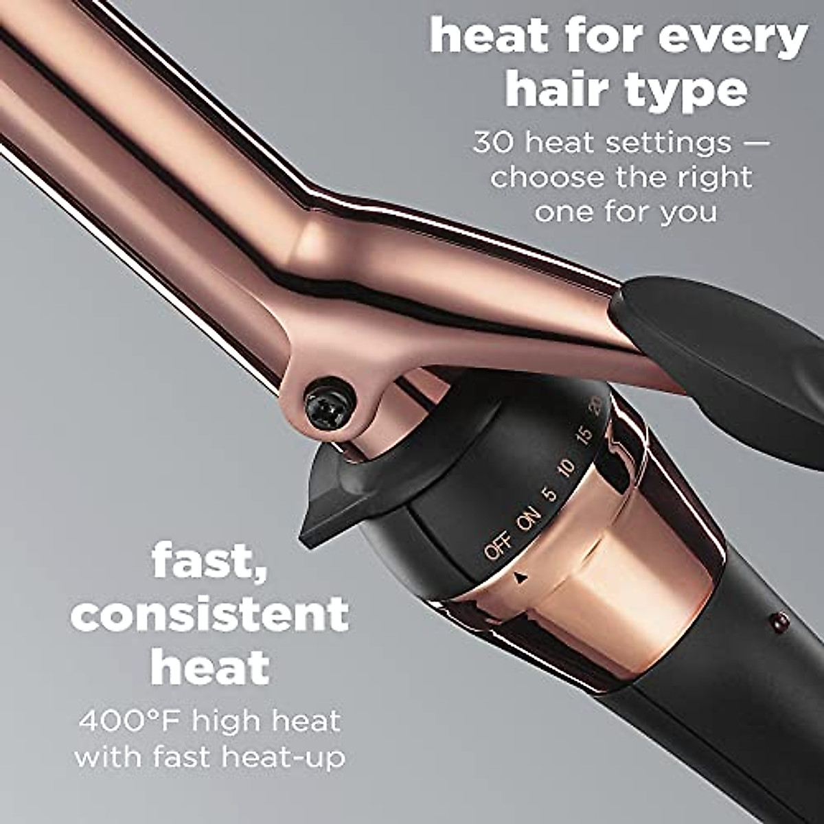 INFINITIPRO BY CONAIR Rose Gold Titanium 1-Inch Curling Iron, 1-inch barrel produces classic curls – for use on short, medium, and long hair