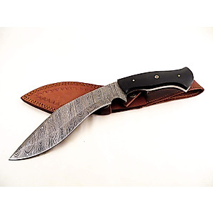 FAYYAZ BROTHERS Custom Made Damascus Steel Hunting Knife/Kukri Knife FBK-15303 (Black Micarta)