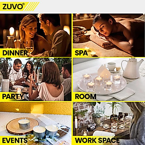 8 Hour Tea Lights Candles (50 Pack) - White Long Lasting Tea Lights -Smokeless & Unscented Candles - Party Candles- for Weddings - 3.8 x 2.3 CM, 8hr