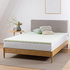 ZINUS 1.5 Inch Green Tea Memory Foam Mattress Topper, Pressure-Relieving Layers, CertiPUR-US Certified, Twin