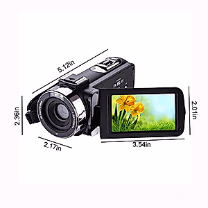 2.7K 3.0-inch Ultra HD Digital Video Camera 270 ° Reversible IPS Touch-Control Screen DV 16 Times Digital Zoom Double Intelligent Anti-Shake with Remote Control