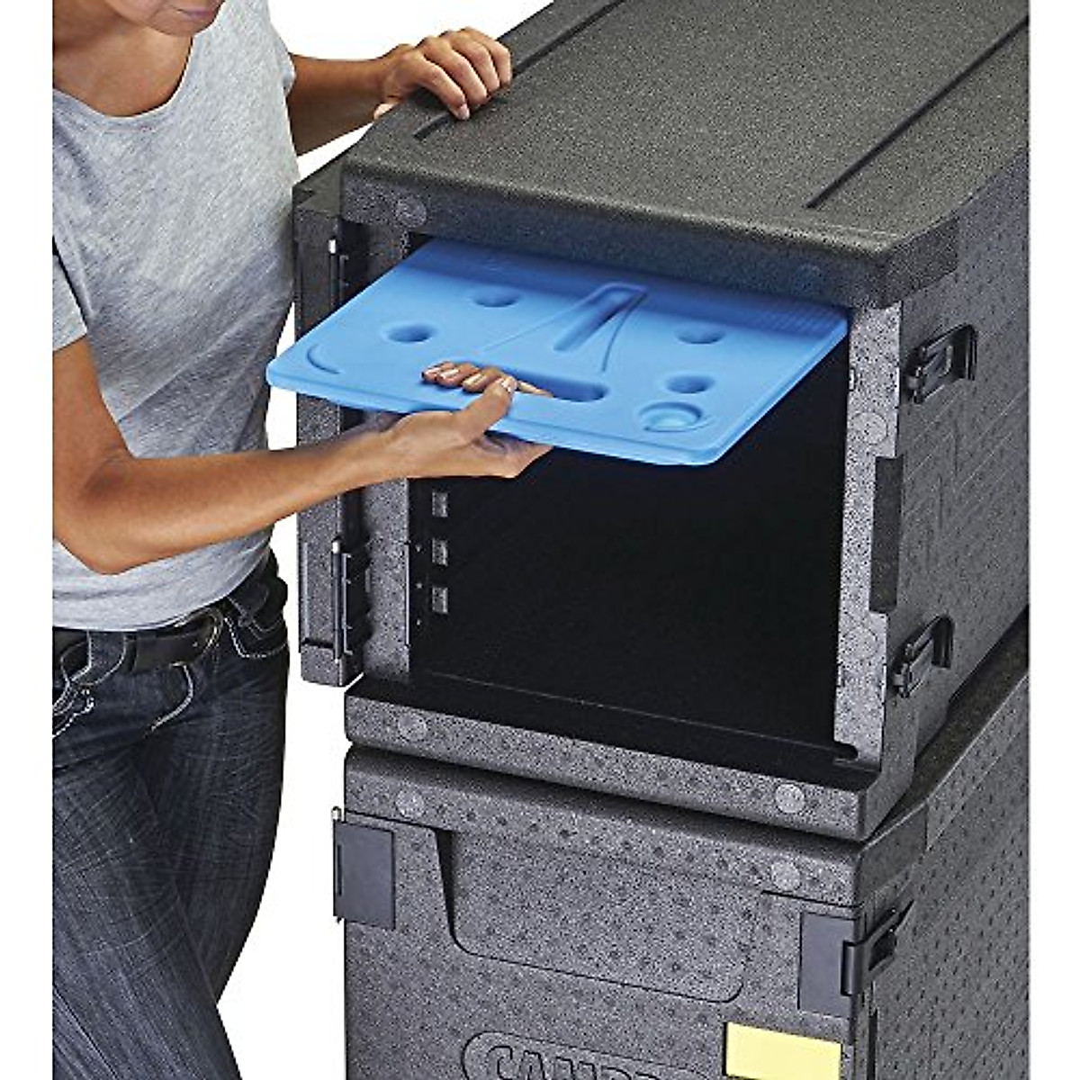 Cambro Cam GoBox Blue Plastic Full Size Camchiller - 20 9/10"L x 12 9/10"W x 1 3/5"H