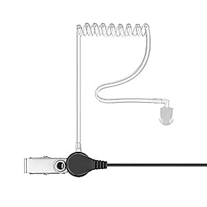 KANMIT 1 Pin 2.5mm Earpiece Headset for Motorola Radio Talkabout T200 T260 T600 T800 MH230R MR350R MT350R Walkie Talkie with Covert Acoustic Tube and PTT mic (2 Pack)