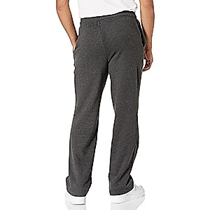 Amazon Essentials Men's Fleece Open Bottom Sweatpant (Available in Big & Tall), Charcoal Heather, Large