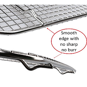 MASTERRACK Jelly Roll Pan Stainless Steel Cooling Rack and Wire Grate Heavy Duty (10"X14.75"X0.7")