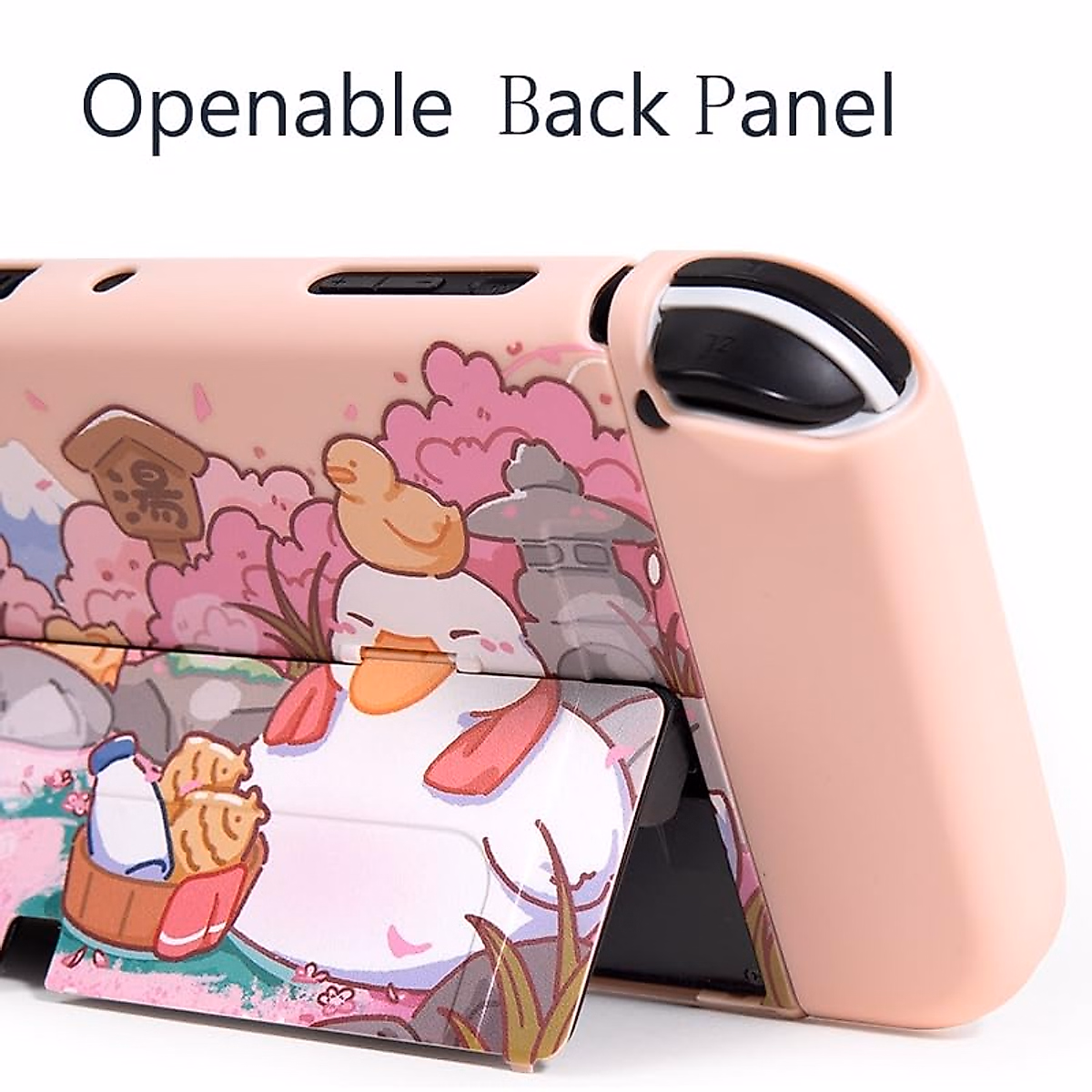 Kiloluv Spa Ducks Switch OLED Protective Case Skin Cover Case Compatible with Nintendo Switch OLED Model 2021