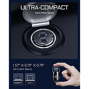 USB C Car Charger, 40W PD 3.0 Smallest Dual Type C Car Power Adapter Flush Fit Cigarette Lighter Quick Charge Compatible with iPad, iPhone13/12/11 Pro Max/X, Samsung Galaxy S21/S20/S10/S9/S8 and More
