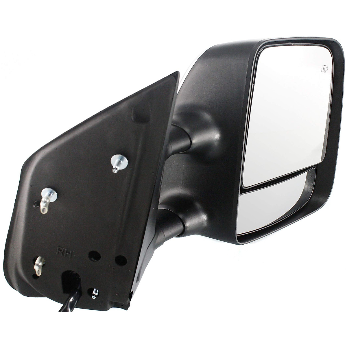 Kool Vue Passenger Side Power Heated Towing Mirror for Nissan Titan 2004-2015 With Memory Chrome With Towing Package