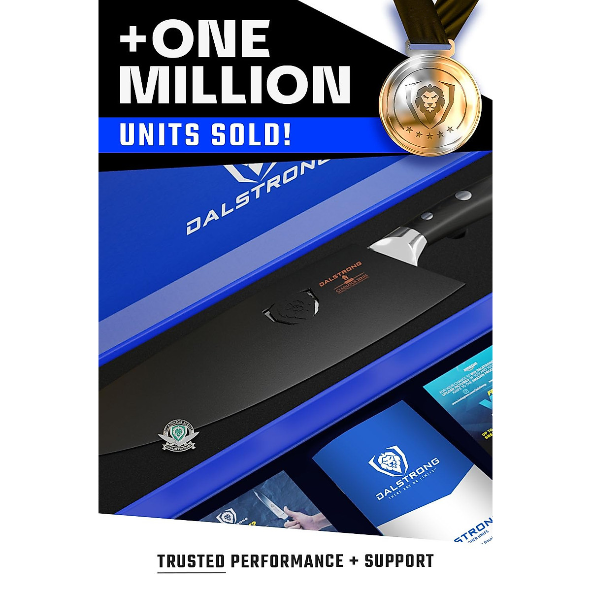 Dalstrong Giant Butcher Meat Cleaver Knife - 12.5"-Gladiator Series-The Devastator - Massive 4mm Thick-HC German Steel Kitchen Knife-Giftable Breaking Knife-w/Sheath