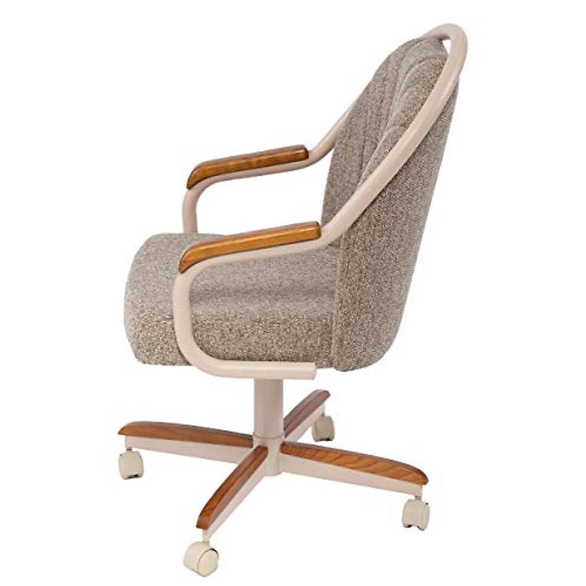AW CO. Casual Dining Cushion Swivel and Tilt Rolling Caster Chair