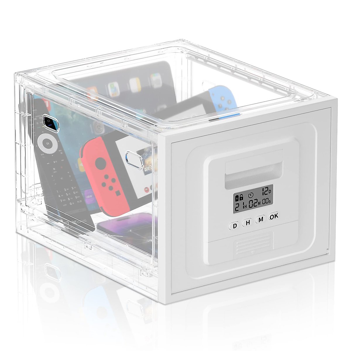 Time Lock Box for Medication, Phone Jail Lock Box with Timer, Timed Locking Container for Snacks Kitchen Food Safe