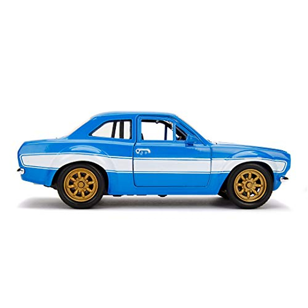 Jada Toys 1:24 Fast & Furious - Brian's Ford Escort RS2000 Mk1, Blue With White Stripes