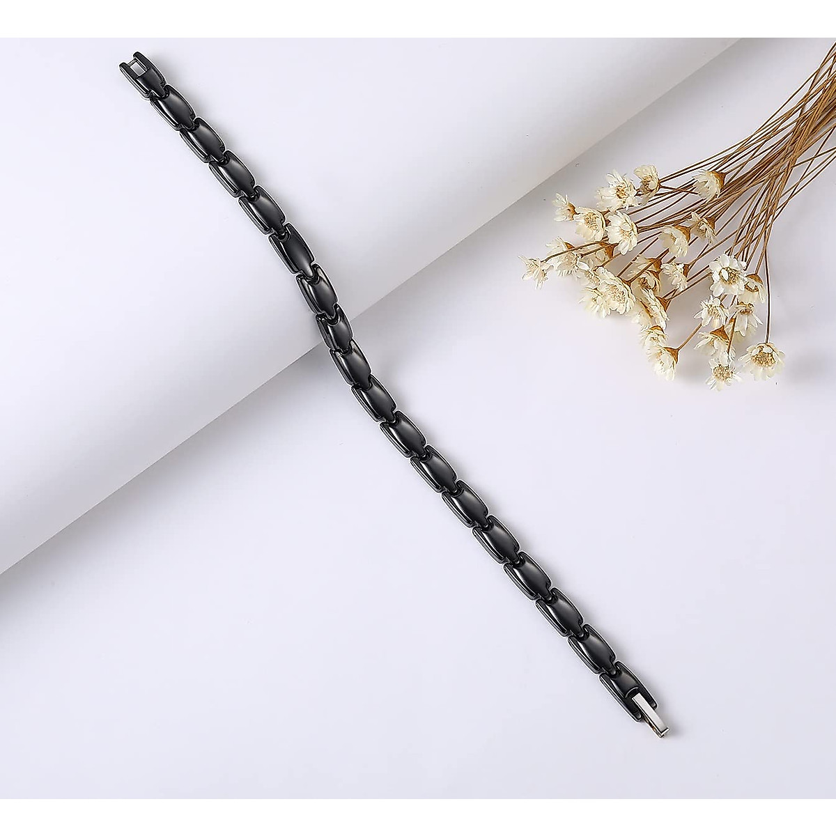 Women's Tungsten Carbide Magnetic Therapy Bracelet Pain Relief for Arthritis and Carpal Tunnel Women Fashion Bracelet