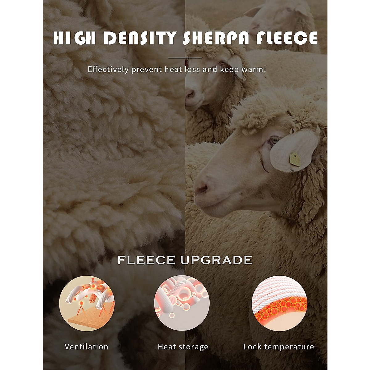 Gihuo Men's Winter Fleece Pants Sherpa Lined Sweatpants Straight Leg Active Running Sweat Pants Comfy Lounge Pants(2# Dark Grey, Small)