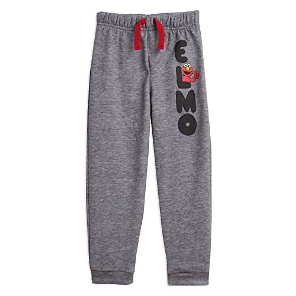 Sesame Street Elmo Toddler Boys Fleece Pullover Hoodie & Jogger Pants Set Red/Gray 3T