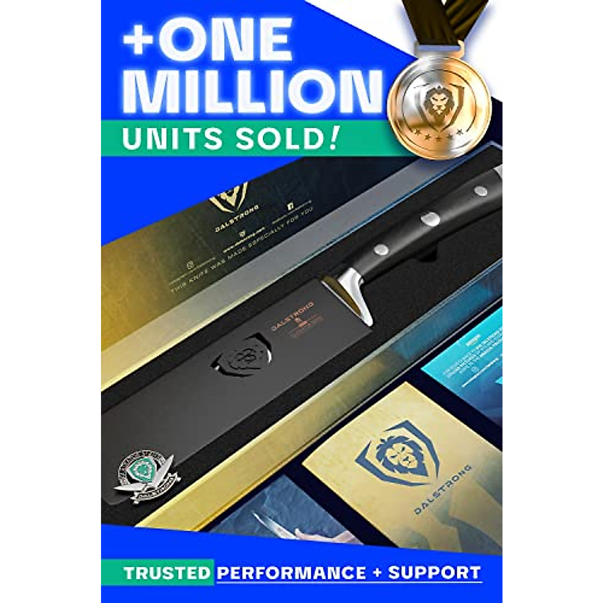 Dalstrong Gladiator Elite Series Forged High Carbon German Steel Produce Kitchen Knife, 6 Inches, Sheath Included