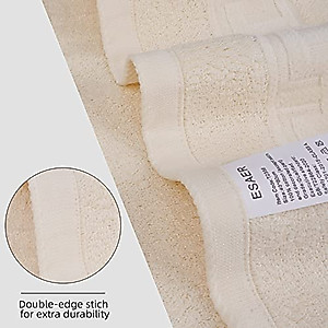 ESAER Cotton Washcloths,Hand Towels Set 100% Cotton Premium Ring Spun Cotton Ultra Soft & Highly Absorbent Washcloths 31 x 15.7 inches Bath Wash Face Cloths for Adults Hotel & Spa Quality