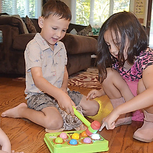 Catchstar Whack-a-mole Game Fast Reflexes Whack A Mole Game Counting Score Wack-a-mole Language Learning Musical Wack A Mole With Soft Hammer Educational Toy For Kids Toddlers Children Boys