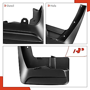 A-Premium Set of 4PCS Mud Flaps Splash Guards Mudguards Mudflaps with Hardware Kits Accessory Compatible with Toyota Sienna, 2011-2017, Van, (Not fit SE), Black Color, Front LH RH and Rear LH RH