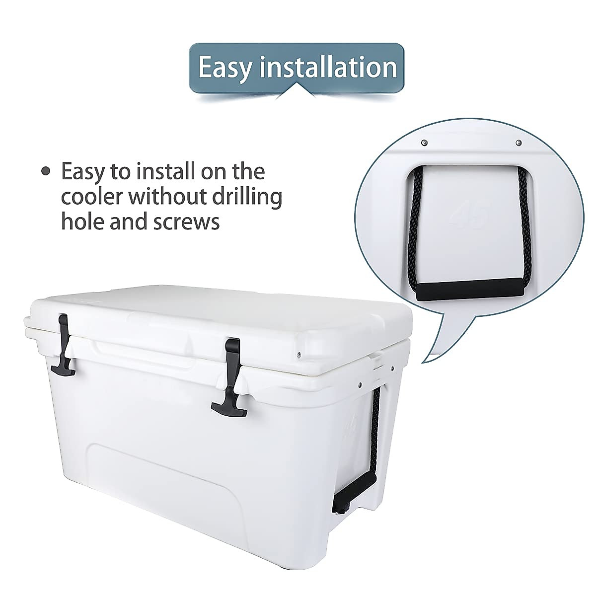 Aieve Cooler Handles, Cooler Handles Replacement Compatible with YETI Tundra & RTIC Cooler(2 Pack)