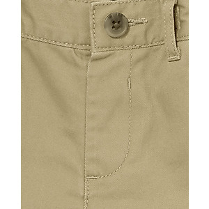 The Children's Place Baby Boys' and Toddler Stretch Chino Shorts, Black/Fin Gray/Flax 3-Pack, 9-12 Months