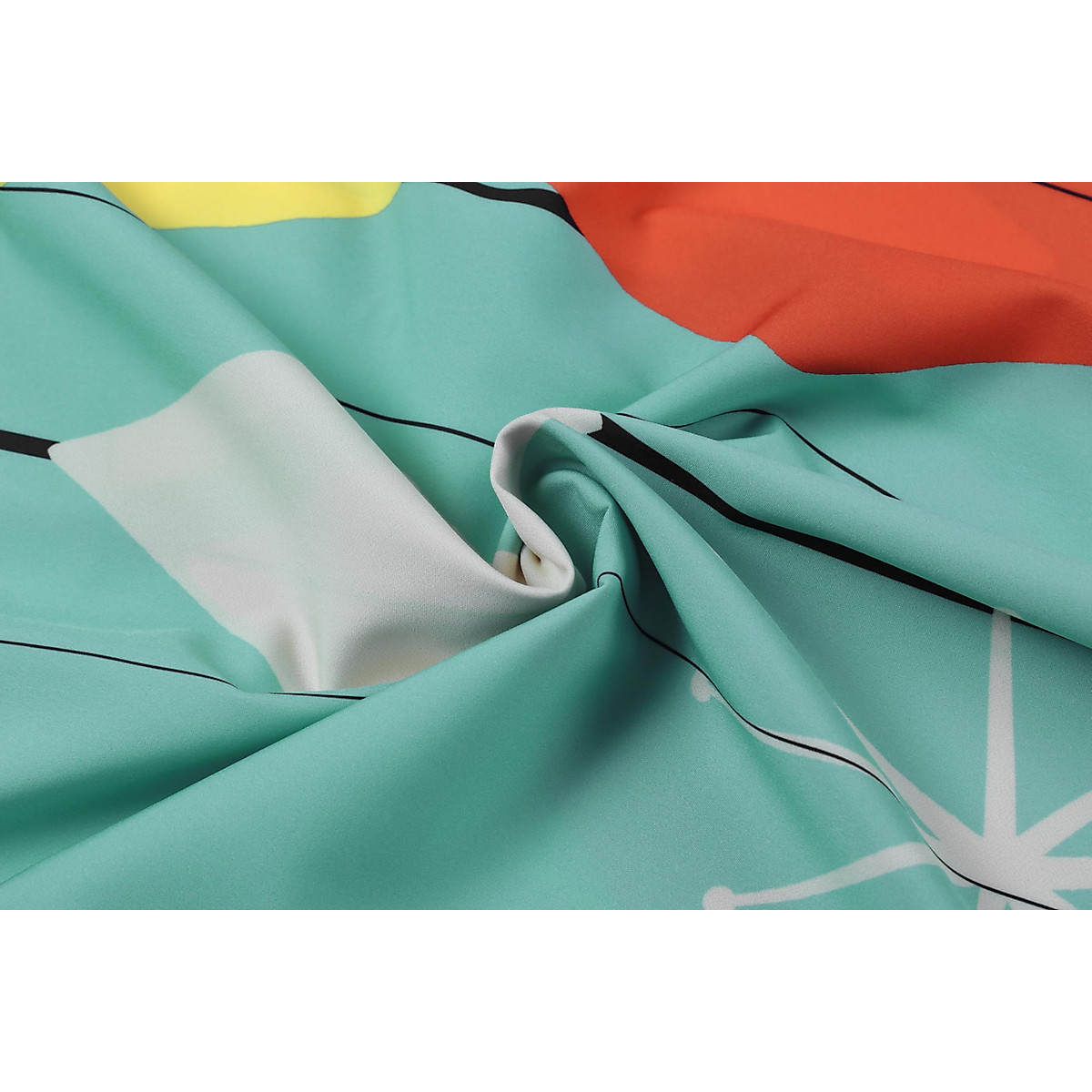 QIVICIMA Men's Retro Bowling Shirts 50s Rockabilly Style Button Down Shirts Cuban Style Camp Shirt A7-Retro2 XL