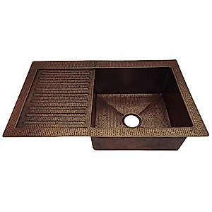 Copper Kitchen Sink with Drainer