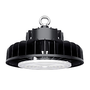 Nuvo 65/184 High Bay LED 150W 100-277V Dimmable 5000K Light, Black Finish, 19500 lumens