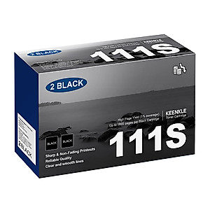 MLT-D111S Compatible Toner Cartridge Replacement for Samsung MLT-D111S 111S MLT111S D111S to Use with Samsung Xpress M2020W M2070FW M2070W M2020 M2024W Printer (Black, 2 Pack)