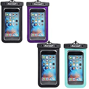 Hiearcool Universal Waterproof Case,Waterproof Phone Pouch Compatible for iPhone 12 Pro 11 Pro Max XS Max XR X 8 7 Samsung Galaxy s10/s9 Google Pixel 2 HTC Up to 7.0", IPX8 Cellphone Dry Bag - 4 Pack