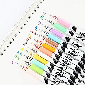 sencoo 12 pack Colorful Cute Diamond Gel Pen Candy Color Milky Cow Pens Set Writing Kawaii Stationery School Office Supplies