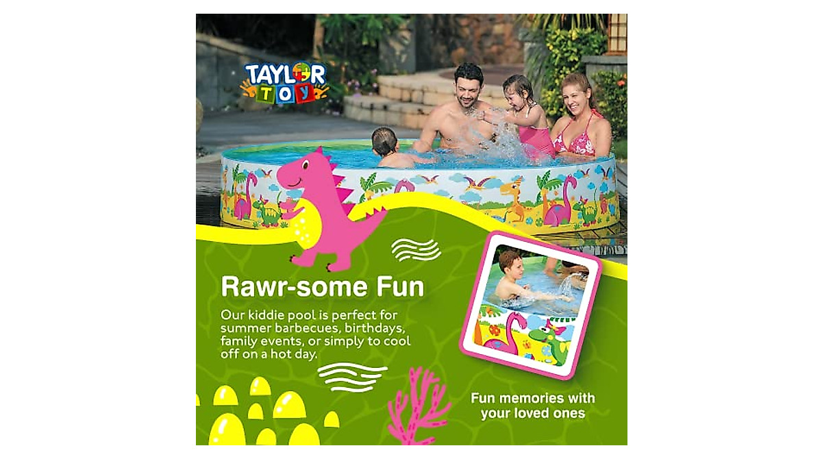 Taylor Toy Kiddie Pool - Quick Setup Fun for Kids