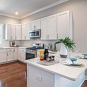 TOPZEA 13 Inch Wood Lazy Susan Turntable, Rotating Vintage Rustic Kitchen Turntable Tray for Pantry Cabinet Table Counter Top, White