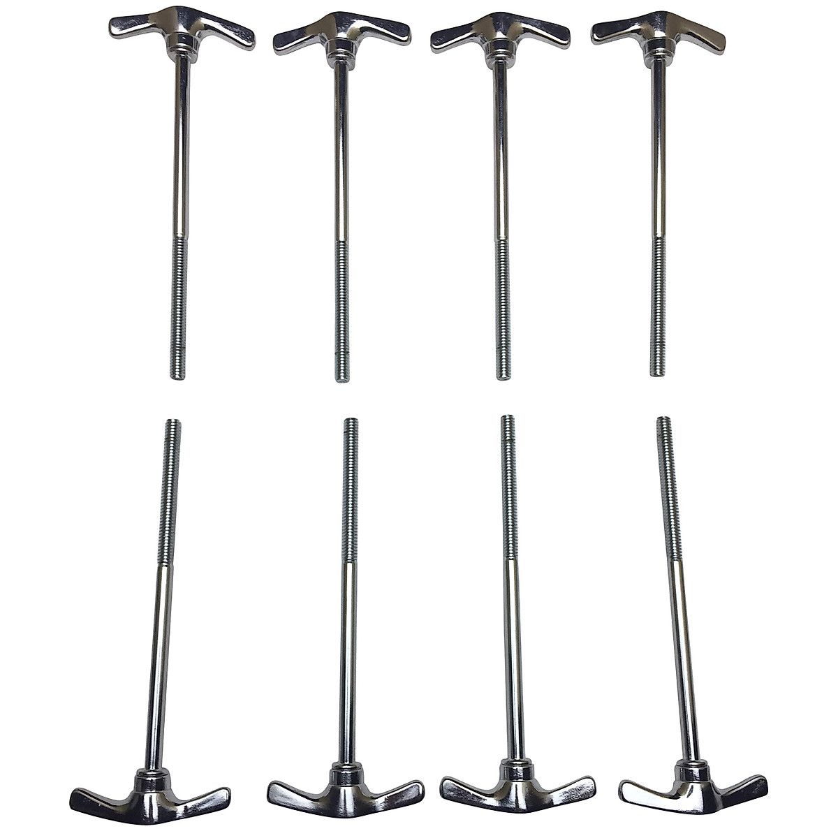 Bass Drum Tension Rods T-Rod Drum Key Style - ROSS Percussion (8 Pack) 4 1/2"